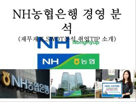 NH농협은행 경영 분석(재무재표,SWOT분석,취업TIP 소개)-1페이지