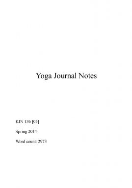 SFSU, KIN 136 : hatha yoga journal notes, instructor: S CAUGHLAN-1페이지