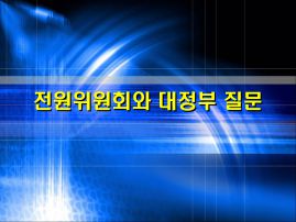 전원위원회와 대정부 질문 -1페이지