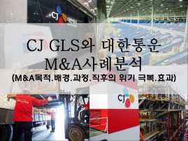 CJ GLS와 대한통운 M&A사례분석 [CJ대한통운 M&A]-1페이지