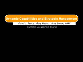 Dynamic Capabilities and Strategic Management_Teece_발표자료-1페이지