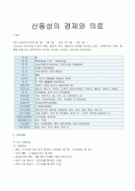 산동성의 경제와 의료, [산동성 개관, 경제개황, 의료분야]-1페이지