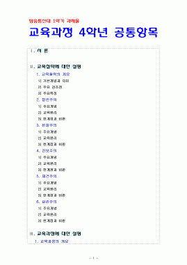 [교육과정] (1)항존주의 본질주의 진보주의 재건주의 교육철학, (2)교과중심 및 학문중심 교육과정과 인간중심 및 경험중심 교육과정-1페이지