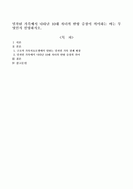 (10대 자녀의 반항 증상) 밀착된 가족에서 나타난 10대 자녀의 반항 증상이 의미하는 바는 무엇인지 설명하시오.-1페이지