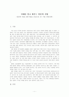 미래를 알고 싸우는 일본의 기업, 일본 대표 5대 기업을 중심으로 본 기업 경영 전략 [철저한 네트워크형 경영, 지속적인 현장 정보 피드백, 글로벌화와 IT혁명, 치세에도 잊지 않는 난세]-1페이지