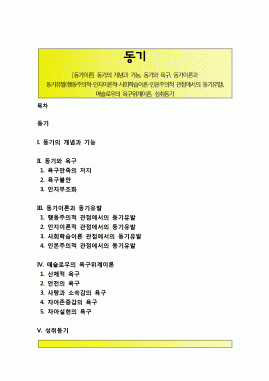 [동기이론] 동기의 개념과 기능, 동기와 욕구, 동기이론과 동기유발(행동주의적-인지이론적-사회학습이론-인본주의적 관점에서의 동기유발), 매슬로우의 욕구위계이론, 성취동기-1페이지