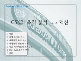 GSK의 조직 분석 그리고 혁신-1페이지