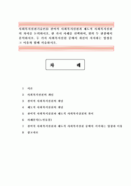 사회복지실천기술론3) 잔여적 사회복지실천과 제도적 사회복지실천의 차이를 논의하시오. 한 가지 사례를 선택하여, 위의 두 관점에서 분석하시오. 두 가지 사회복지실천 중에서 자신이 지-1페이지