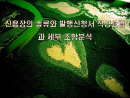 신용장의 종류와 발행신청서 작성요령과 세부 조항분석-1페이지