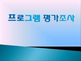 프로그램 평가조사 -1페이지