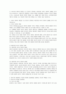 1) 어머니의 양육의 개념을 쓰고 본인이 생각하는 바람직한 어머니 양육의 실례를 2가지 이상 제시하시오. 2)영아기의 발달특징 가운데 다양한 운동발달을 설명하고 부모의 역할을 쓰시-1페이지