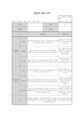 만1세 관찰일지 23명분(평가인증통과)-1페이지