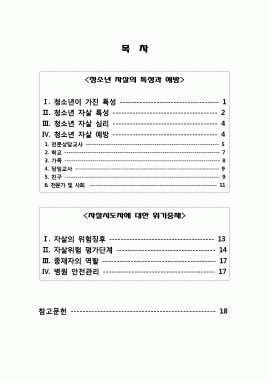 청소년 자살의 예방과 특성-1페이지