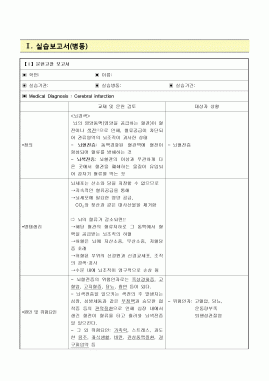 [자연과학] 성인간호학case study-뇌경색-1페이지