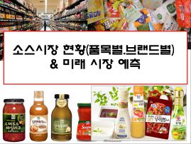 소스시장 현황(품목별.브랜드별) & 미래 시장 예측-1페이지