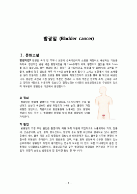 <간호학> 회복실(방광암) 케이스-1페이지