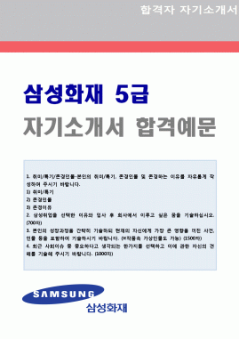 (삼성화재 자기소개서 - 2019년 취업) 삼성화재해상보험 5급 자기소개서 우수샘플 + 합격스펙/연봉 [삼성화재 자기소개서 샘플/삼성화재자기소개서/삼성화재자소서 삼성화재 자기소개서 샘플] -1페이지