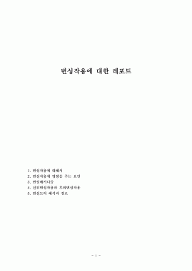 변성작용에 대한 레포트-1페이지