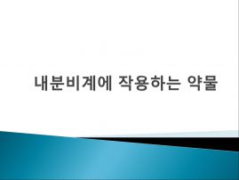 [약리학] 내분비계에 작용하는 약물, 뇌하수체호르몬, 갑상선 작용약물, 부갑상선 작용약물, 부신피질호르몬, 항당뇨병약, 성호르몬 약물, 골다공증치료제-1페이지