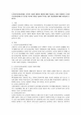 노인장기요양보험제도 실시의 사회적 배경과 개념에 대해 서술하고, 현재 국내에서 노인장기요양보험제도가 실시된 이후에 나타난 성과와 부작용, 향후 발전방향에 대해 자유롭게 논하시오.-1페이지