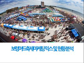 충남 보령머드축제 마케팅 믹스 및 현황 분석 PPT-1페이지