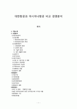 대한항공과 아시아나항공 비교 경영분석  [대한항공 경영전략]-1페이지