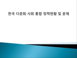 한국 다문화 사회 통합 정책현황 및 문제-1페이지