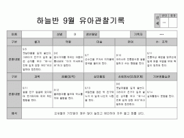 만5세 9월 관찰일지-1페이지