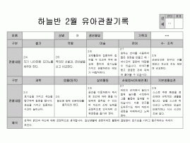 만5세 2월 관찰일지-1페이지