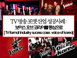 TV 방송 포맷 산업 성공사례 : 보이스 오브 코리아를 중심으로[ TV format industry sucess case. voice of korea]-1페이지