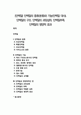 [단백질] 단백질의 종류(분류)와 기능(단백질 대사), 단백질의 구조, 단백질의 과잉섭취, 단백질부족, 단백질의 영양적 효과-1페이지