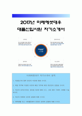 (미래에셋대우 자기소개서) 2017년 대졸신입사원 채용 미래에셋대우자기소개서 + 면접족보, 미래에셋대우 지원동기, 미래에셋대우자기소개서 예문, 합격 미래에셋대우증권 자기소개서 - 미래에셋대우 자소서-1페이지