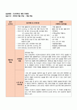 조선대학교 병원 <간호 관리실습> 2주차 실습일지입니다.-1페이지