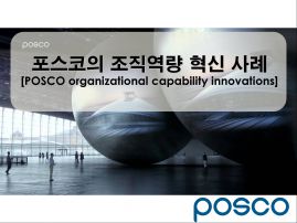 포스코의 조직역량 혁신 사례[POSCO organizational capability innovations]-1페이지