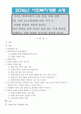 방통대/1학년/사회복지개론/A형/중간시험과제물/장애/장애인복지-1페이지