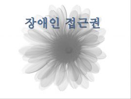 장애인 접근권,장애인 접근권 개념,장애인 접근권의 배경,장애인의 문화 접근권-1페이지