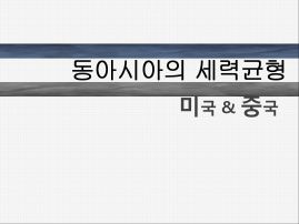 중국과 미국의 세력균형,중국과 미국의 정치,세력균형 이론,한미 동맹,중국의 경제력과 군사력-1페이지