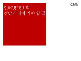 인터넷 방송의 전망,1인 미디어,인터넷방송의  개념과 특징,시장으로서의 인터넷 방송,인터넷방송의 문제점-1페이지