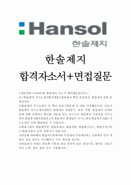 한솔제지자소서,한솔제지자기소개서,합격자소서+면접/자기소개서한솔제지자소서,한솔제지면접 지원동기,한솔제지 합격자소서-1페이지