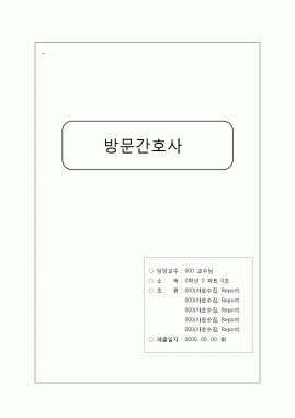 [지역사회간호학] 방문간호사-1페이지