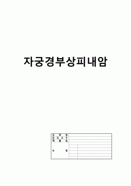 모성) 자궁경부상피내암 자궁목상피내종양-1페이지