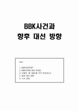 [한국정부의이해] BBK사건, BBK사건 의문점-1페이지