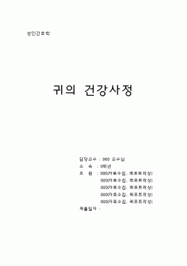 성인간호학) 귀의 건강사정-1페이지