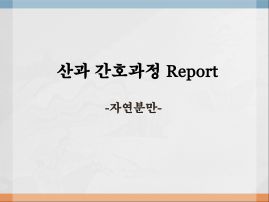 산과 case study - 자연분만 A+자료입니다.-1페이지