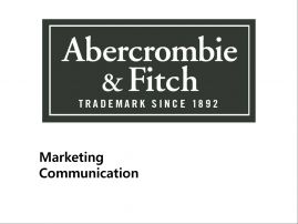 Abercrombie & Fitch 마케팅커뮤니케이션 영문-1페이지