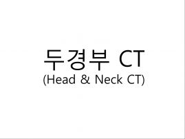 두경부 CT에 관한 PPT 자료-1페이지