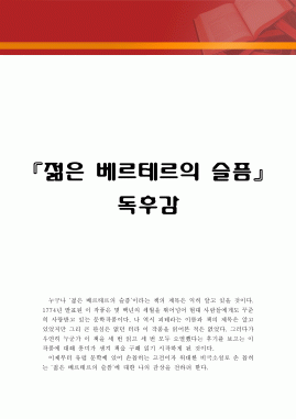 <<젊은 베르테르의 슬픔 독후감 및 분석>>젊은 베르테르의 슬픔 독후감,젊은베르테르의 슬픔 독서감상문,젊은 베르테르의 슬픔 줄거리,분석,를 읽고,이해,해석, 소감,서평,철학,비평-1페이지