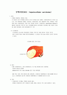 내과 CASE 간세포암(HCC hepatocellular carcinoma) 케이스 스터디-1페이지