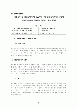 [법철학] 법 개념에 대한 자연법적 견해(결합명제)와 벌실증주의적 견해(분리명제)에 대하여-1페이지