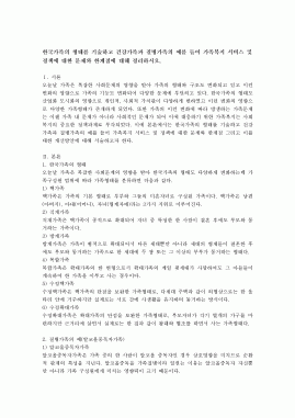 한국가족의 형태를 기술하고 건강가족과 질병가족의 예를 들어 가족복지 서비스 및 정책에 대한 문제와 한계점에 대해 정리하시오.-1페이지